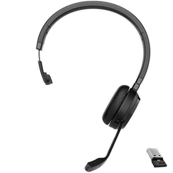 Jabra Evolve 65 TE UC Mono Wireless PC & Bluetooth Headset with ...